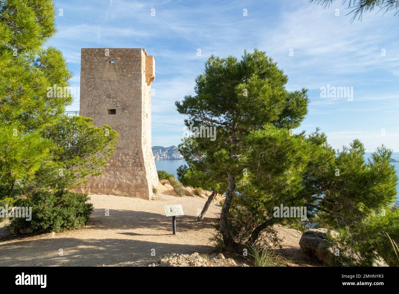 Torre del Aguilo or the Tower of Finestrat (La Torre de Finestrat) is ...