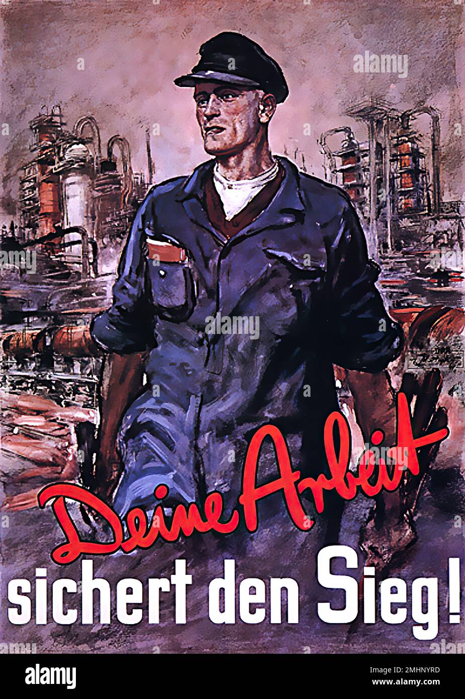 Deine arbeit german nazi propaganda poster history hi-res stock ...