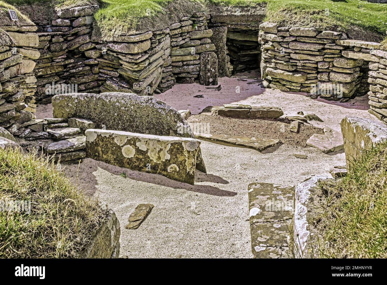 Neolithic Village Of Skara Brae Orkney Islands UK Stock Photo - Alamy