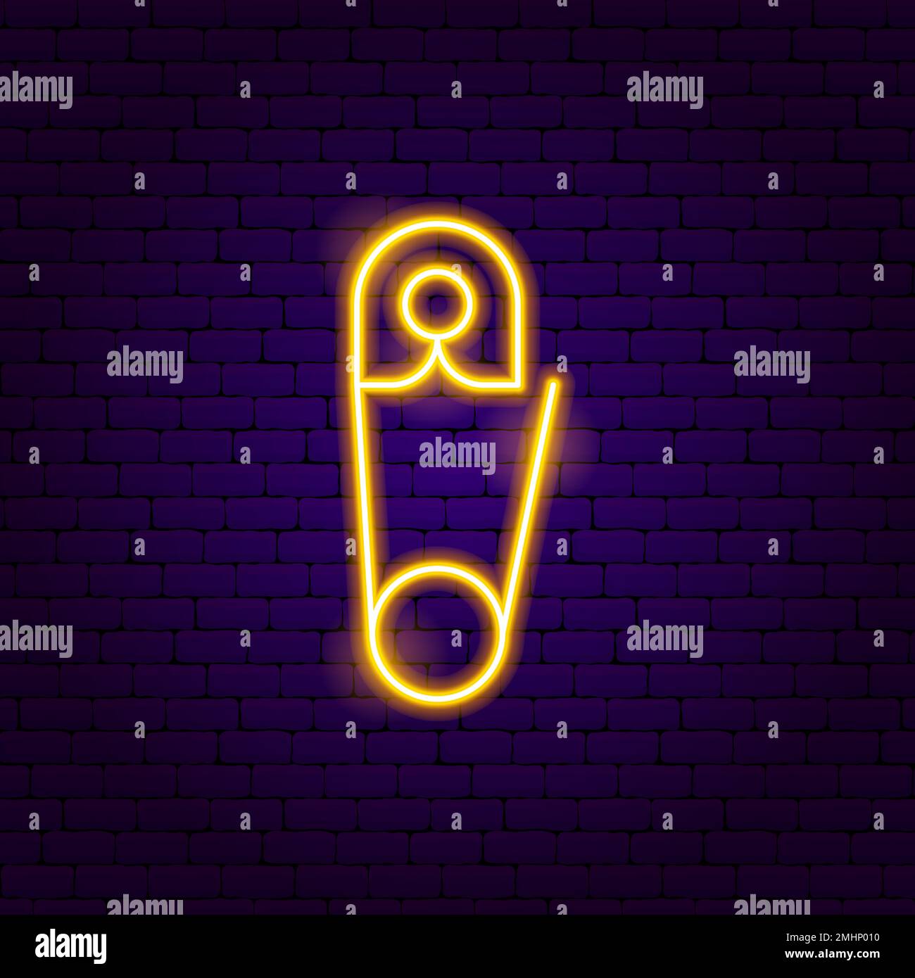 Yellow Sewing Pin Neon Sign Stock Vector Image & Art - Alamy