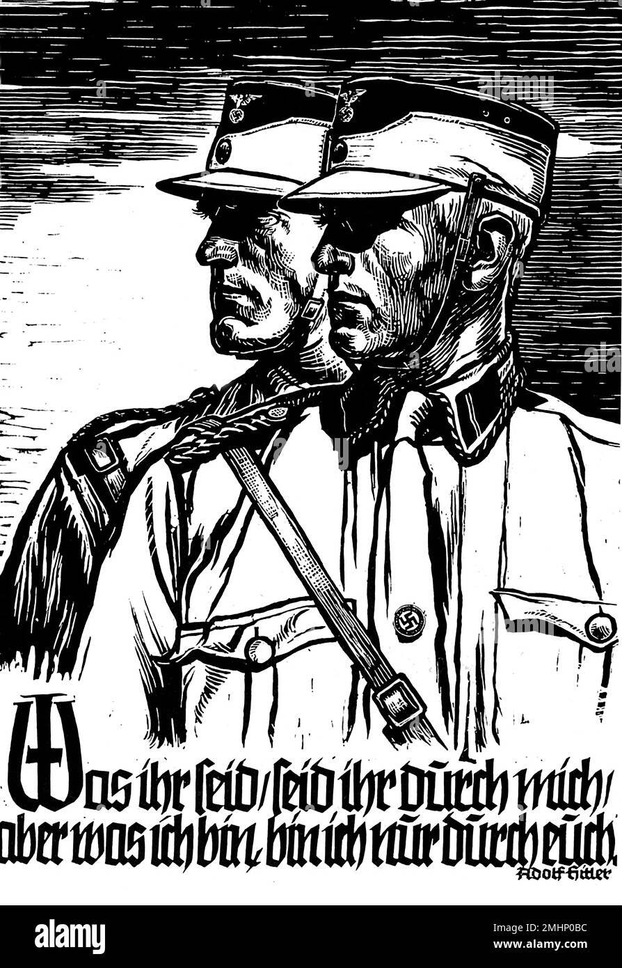 1930s - Nazi propaganda- brown shirts - German Nazi Propaganda poster ...