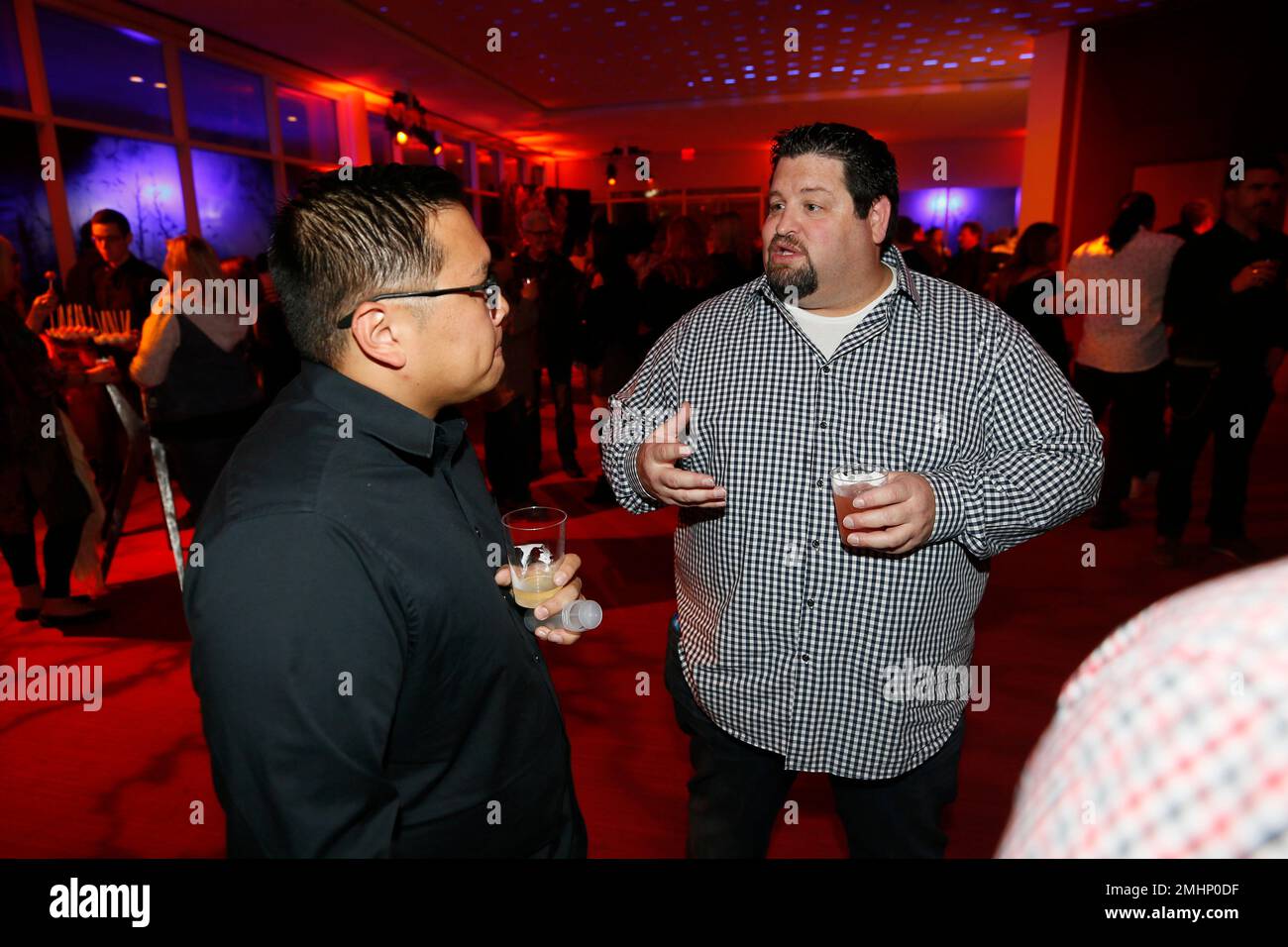 Dean Zimmerman, right, editor for "Stranger Things" attends in the ...