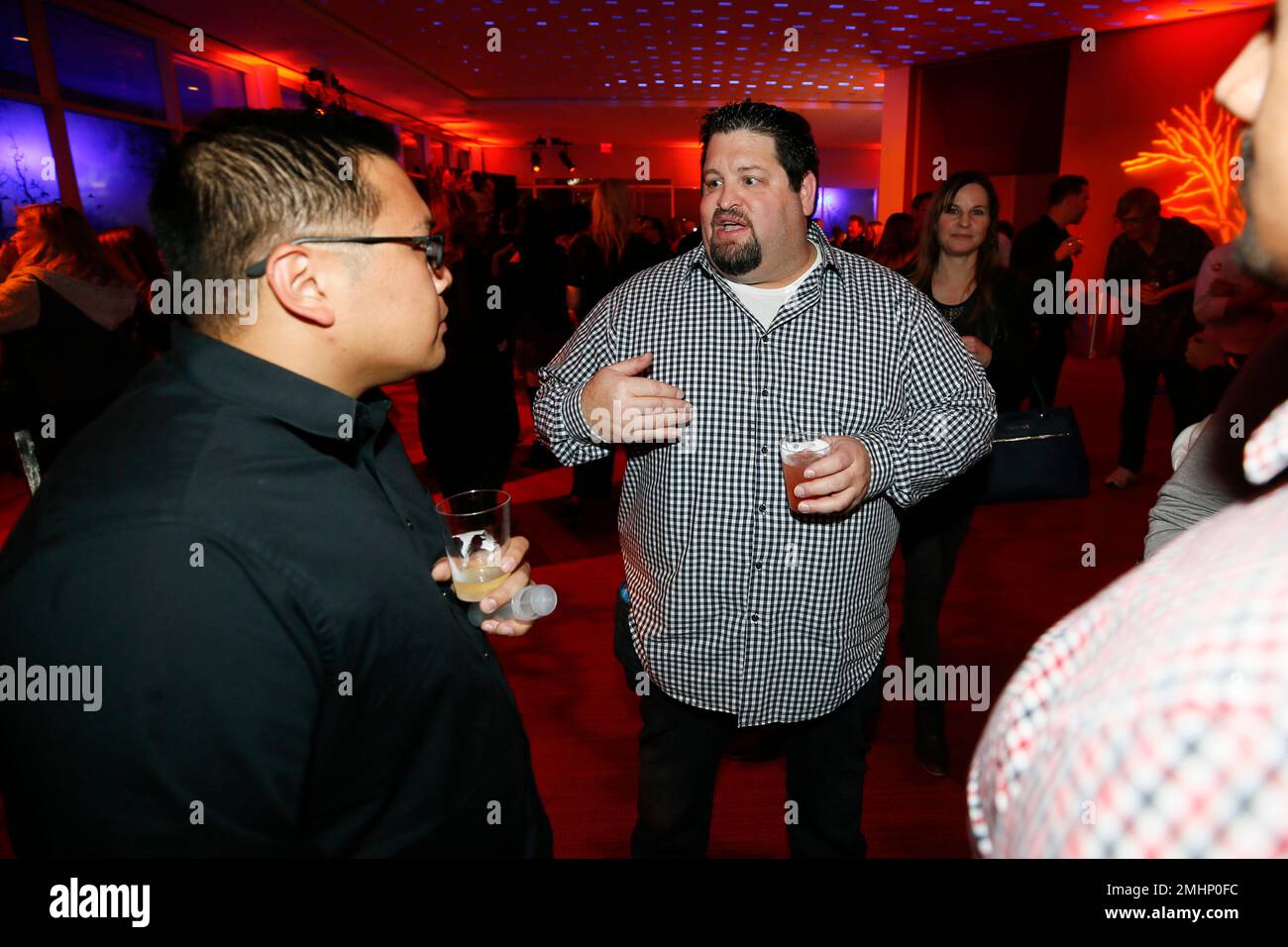 Dean Zimmerman, right, editor for "Stranger Things" attends in the ...