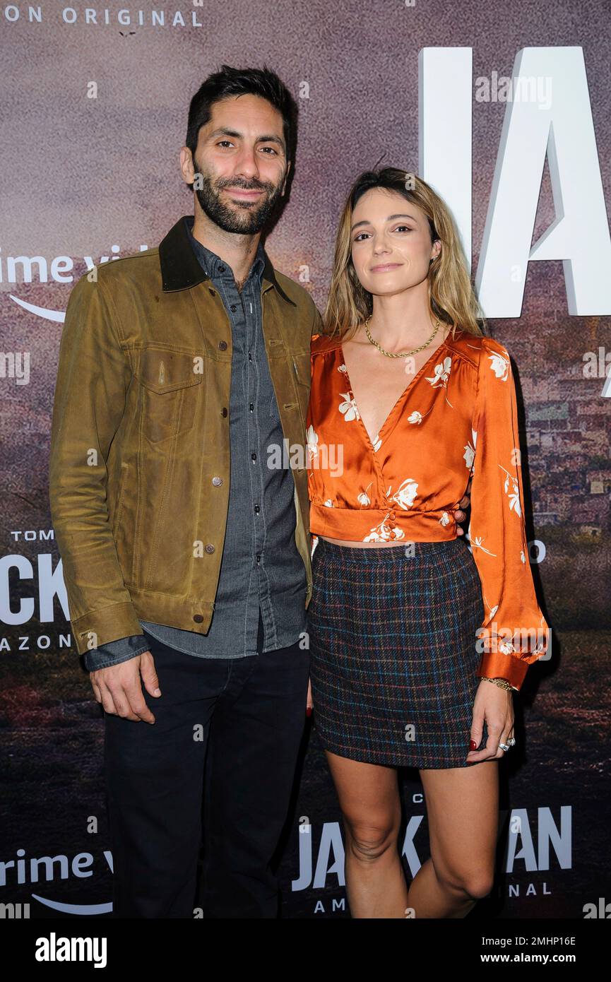 Nev Schulman, left, and Laura Perlongo attend the premiere of Amazon ...