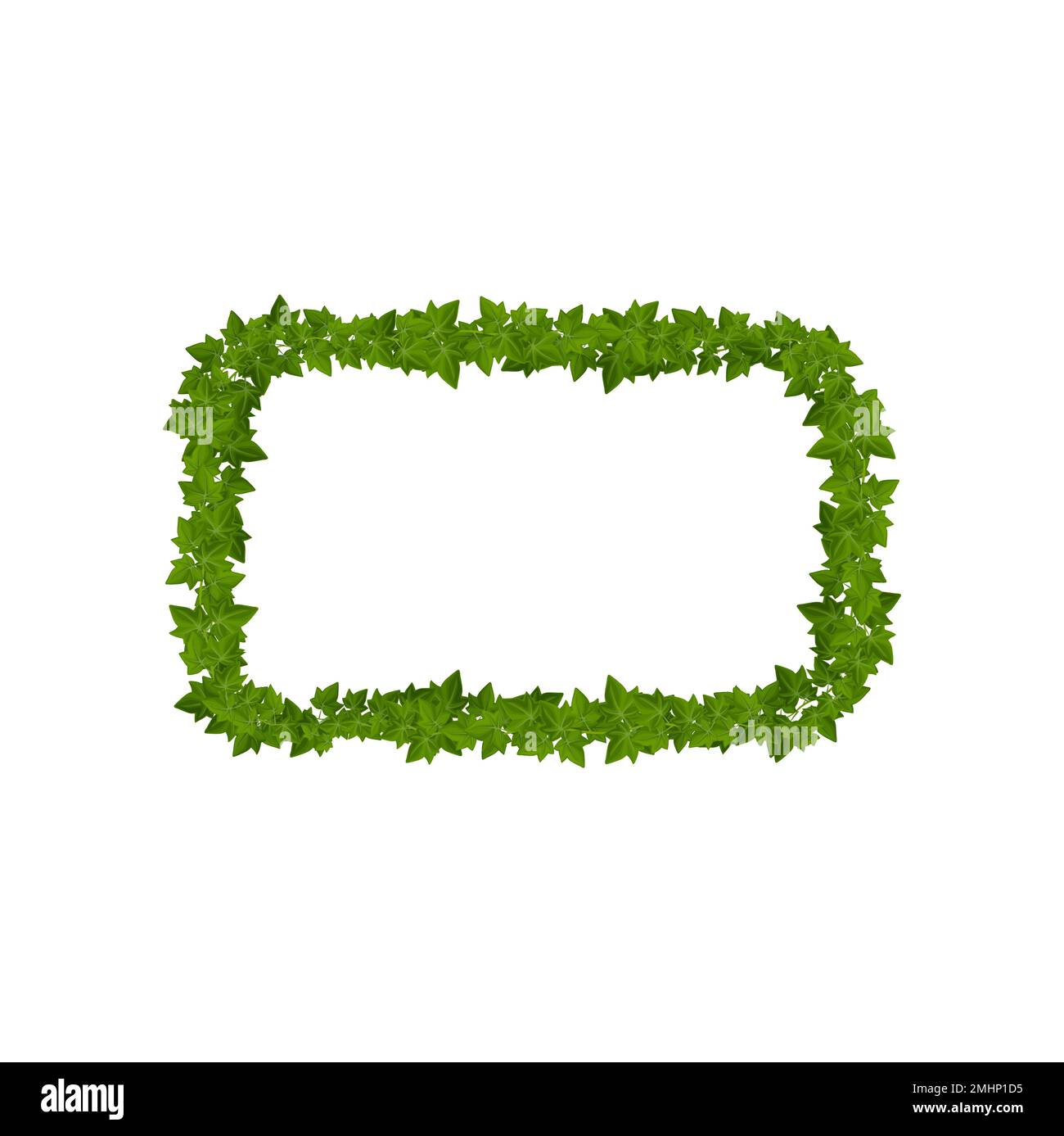 Lianas and ivy green leaves border frame. Vine, hedera or ivy cartoon ...