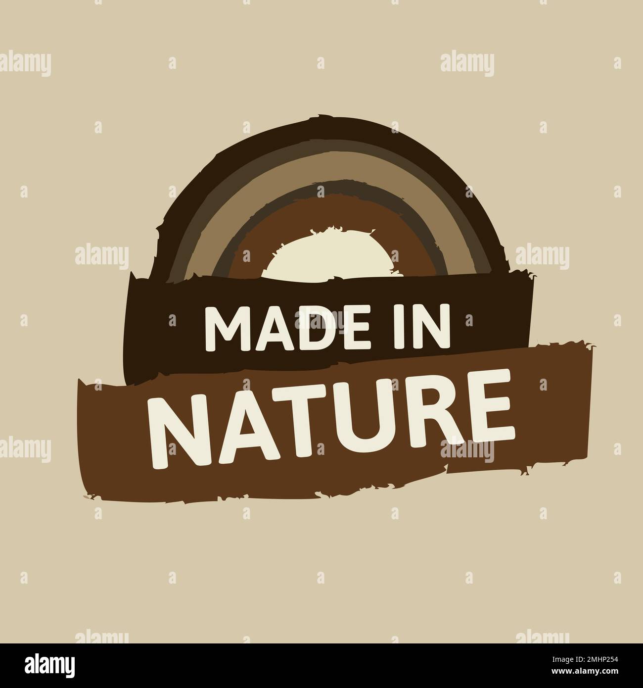 Made in nature sticker vector for healthy diet food marketing campaign ...