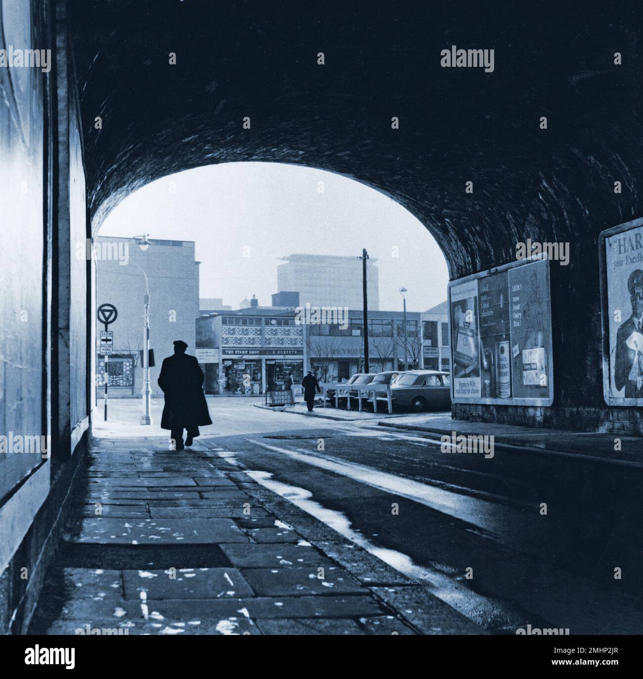 Atmospheric backlit shot of King Street Arch in Plymouth in 1966 ...