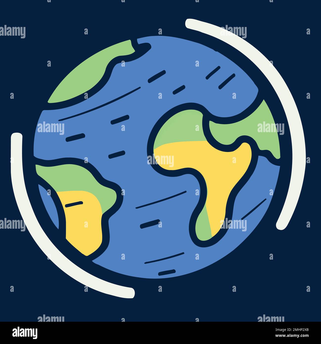 vector illustration of astro earth globe in space continents and oceans ...
