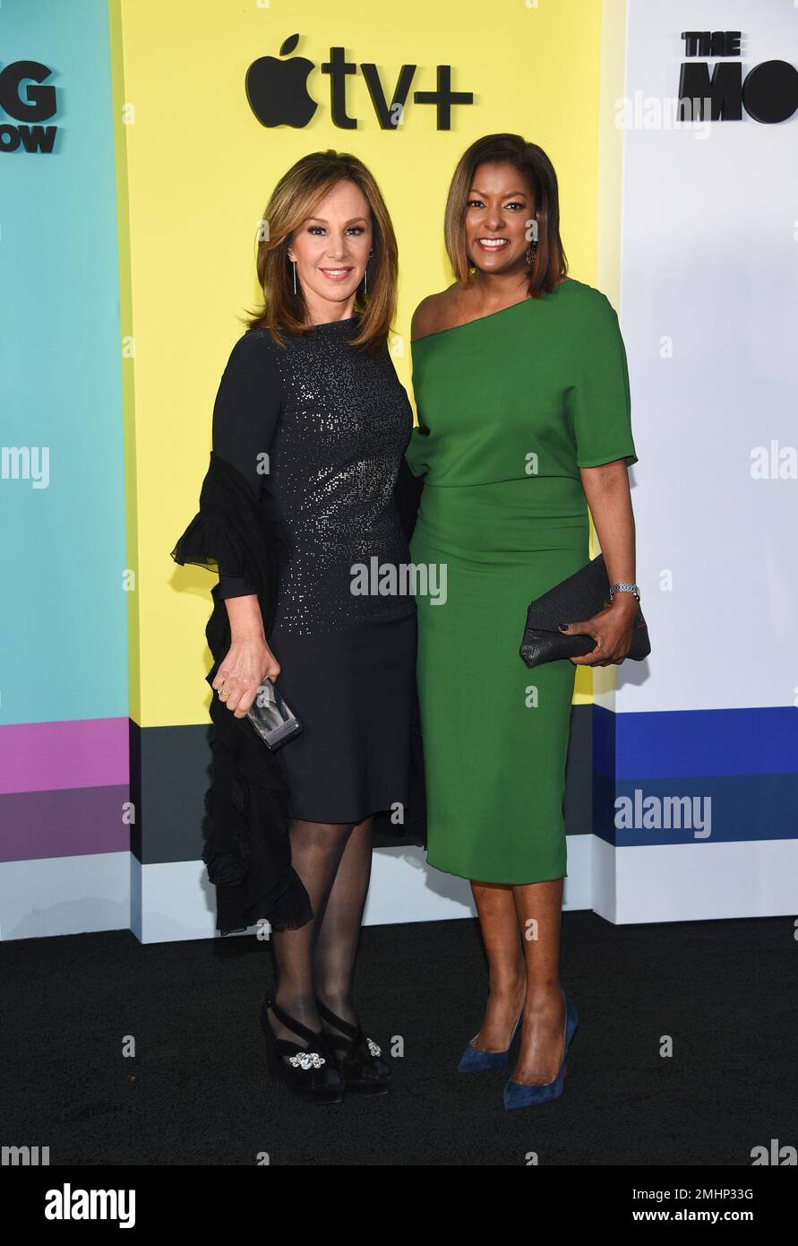 Journalists Rosanna Scotto Left And Lori Stokes Attend The World Premiere Of Apple Tvs The