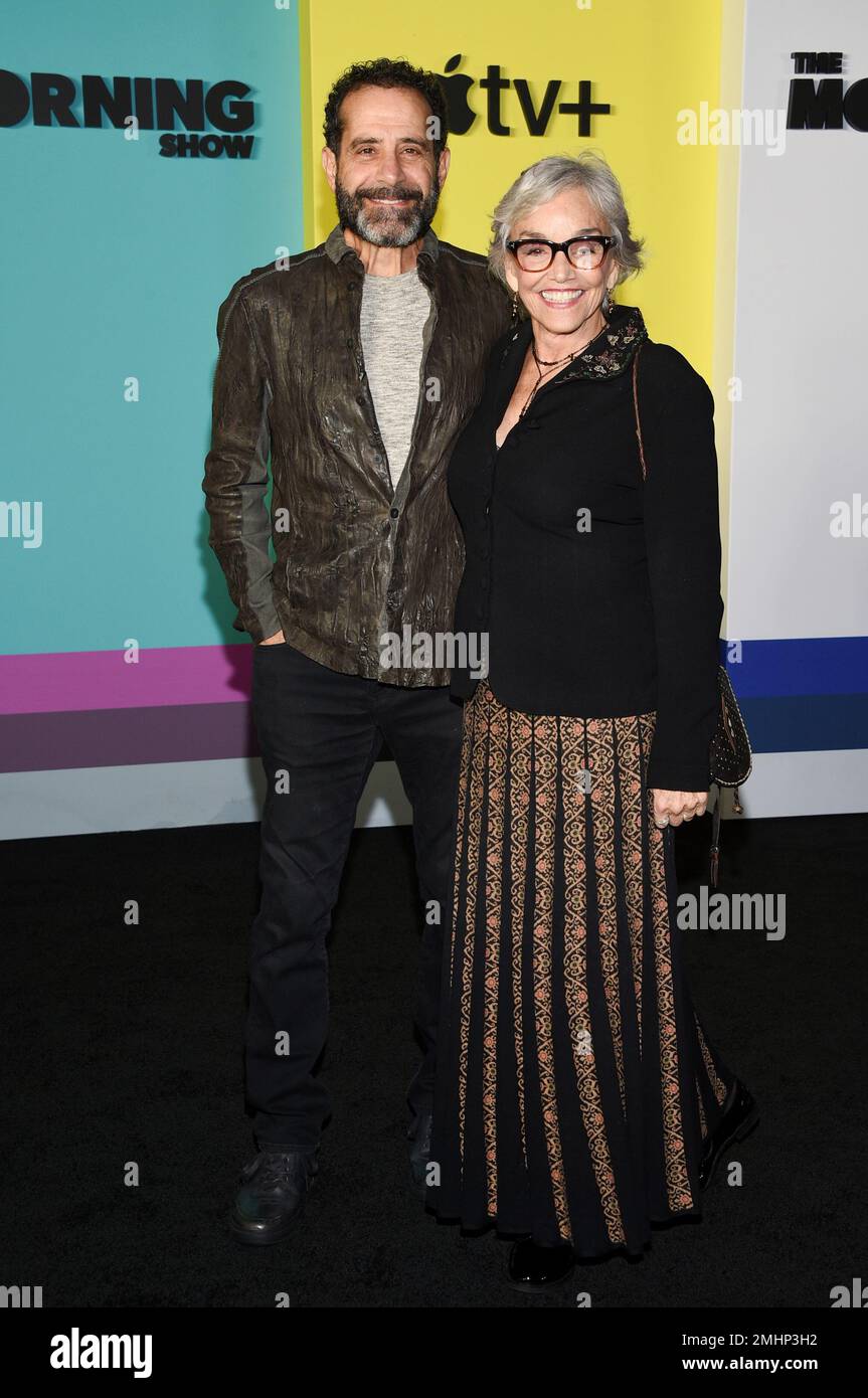 Actor Tony Shalhoub, left, and wife Brooke Adams attend the world ...
