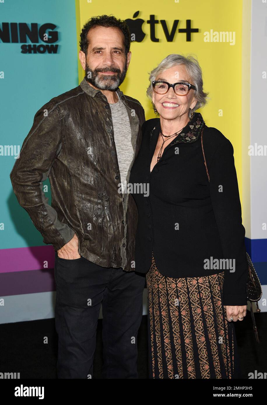 Actor Tony Shalhoub, left, and wife Brooke Adams attend the world ...