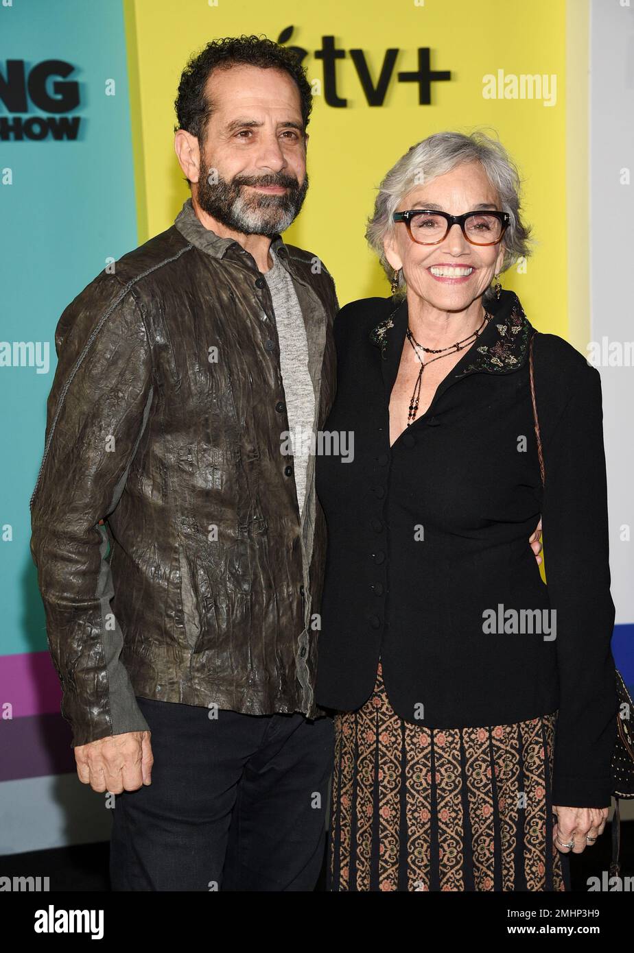 Actor Tony Shalhoub, left, and wife Brooke Adams attend the world ...