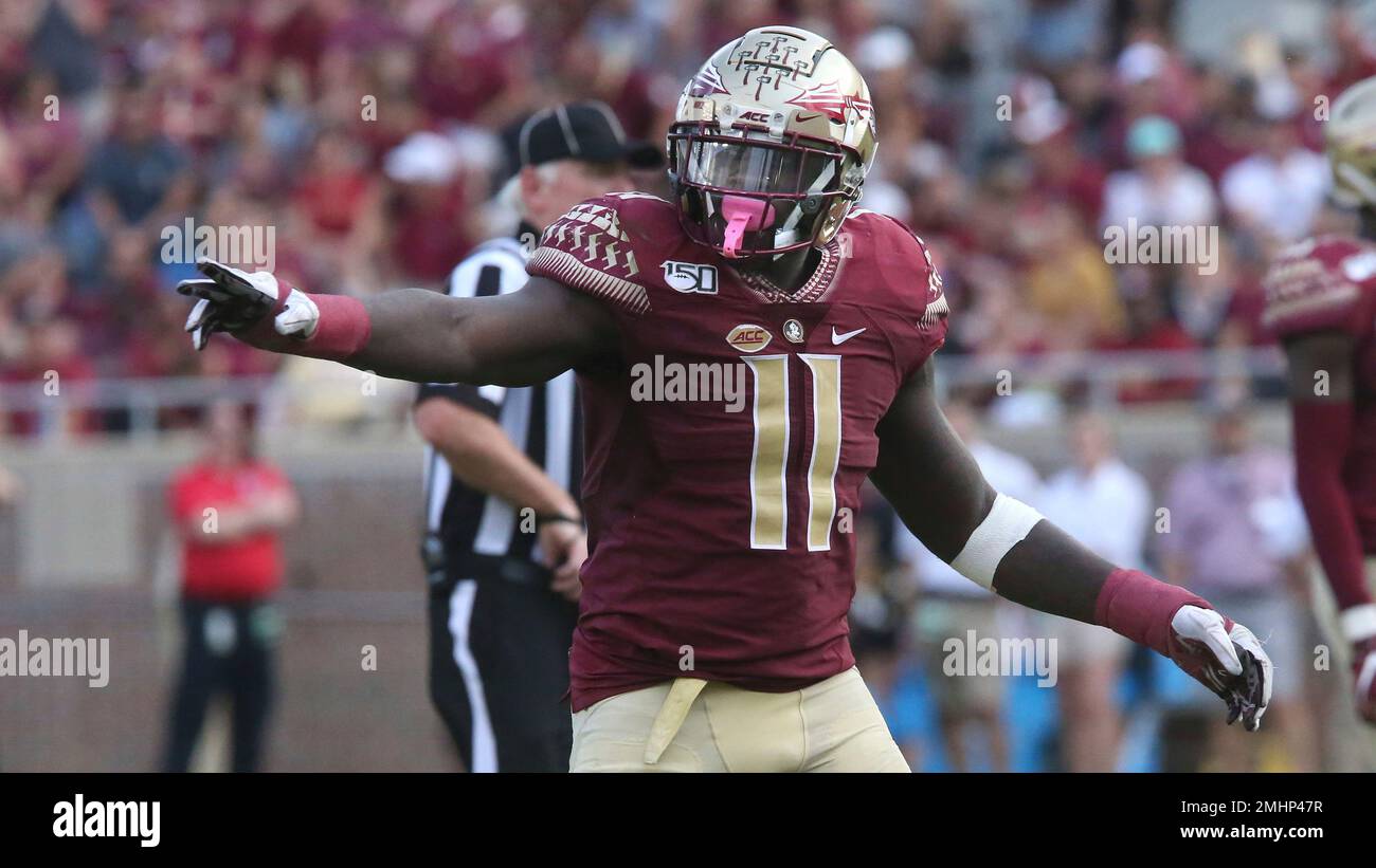 Florida State's Janarius Robinson checks his defensive position against ...