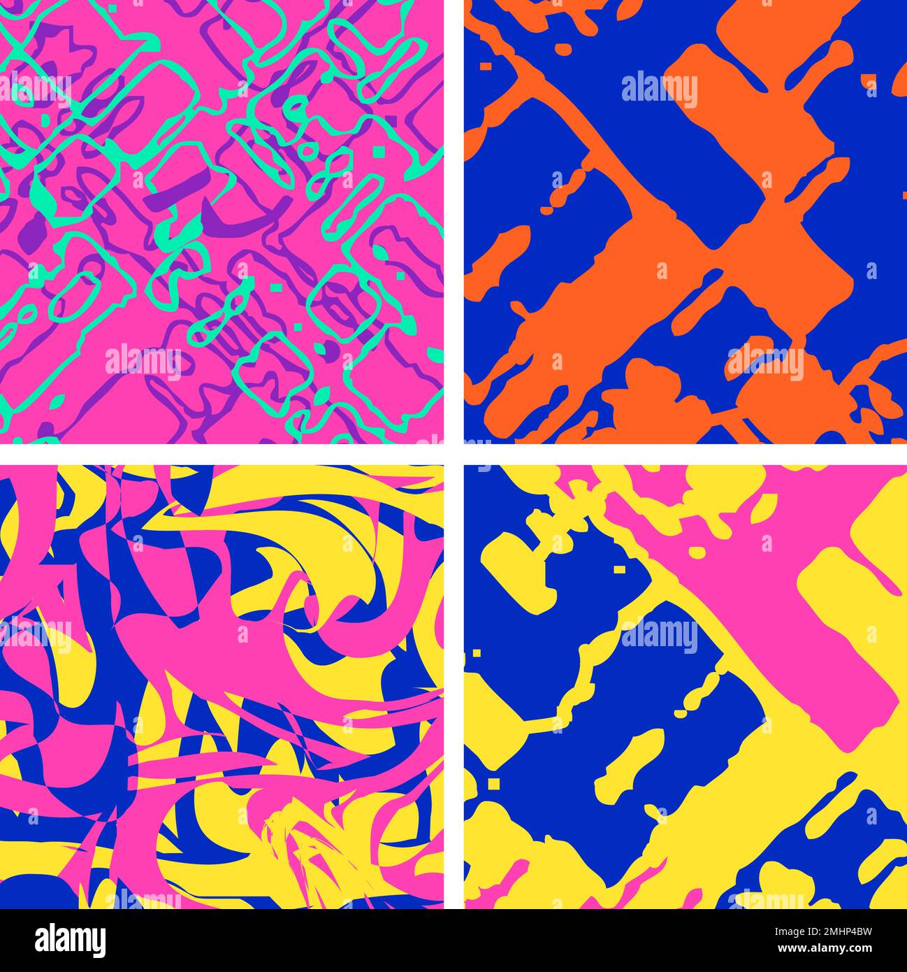 Simple background set collection of pop Art patterns for decoration ...