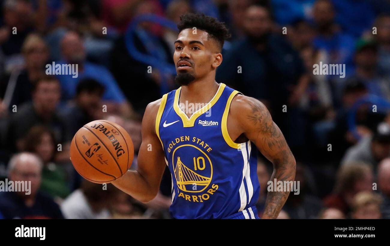 Golden State Warriors guard Jacob Evans (10) in the first half of an ...