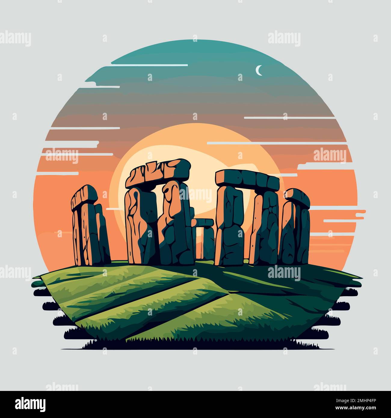 illustration of composite structure formed by large and heavy stones ...