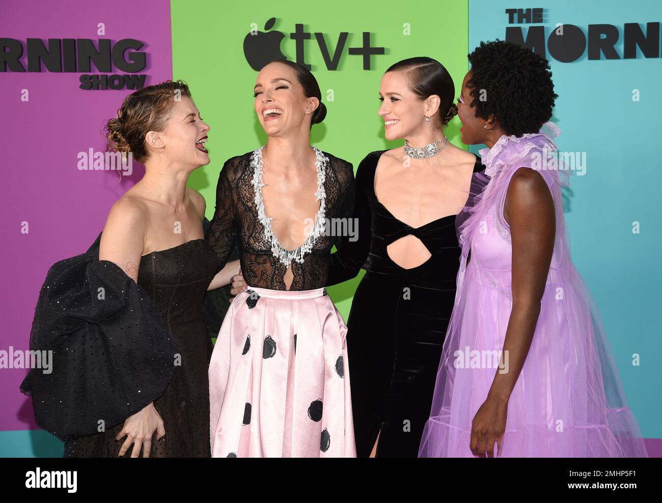 Actors Sarah Jones, left, Jodi Balfour, Shantel VanSanten and Krys ...