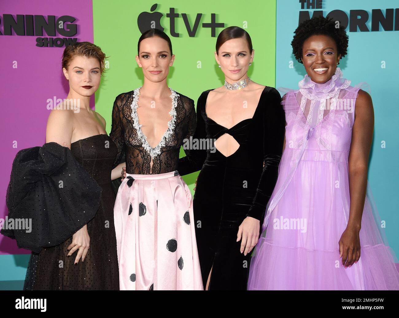 Actors Sarah Jones, left, Jodi Balfour, Shantel VanSanten and Krys ...