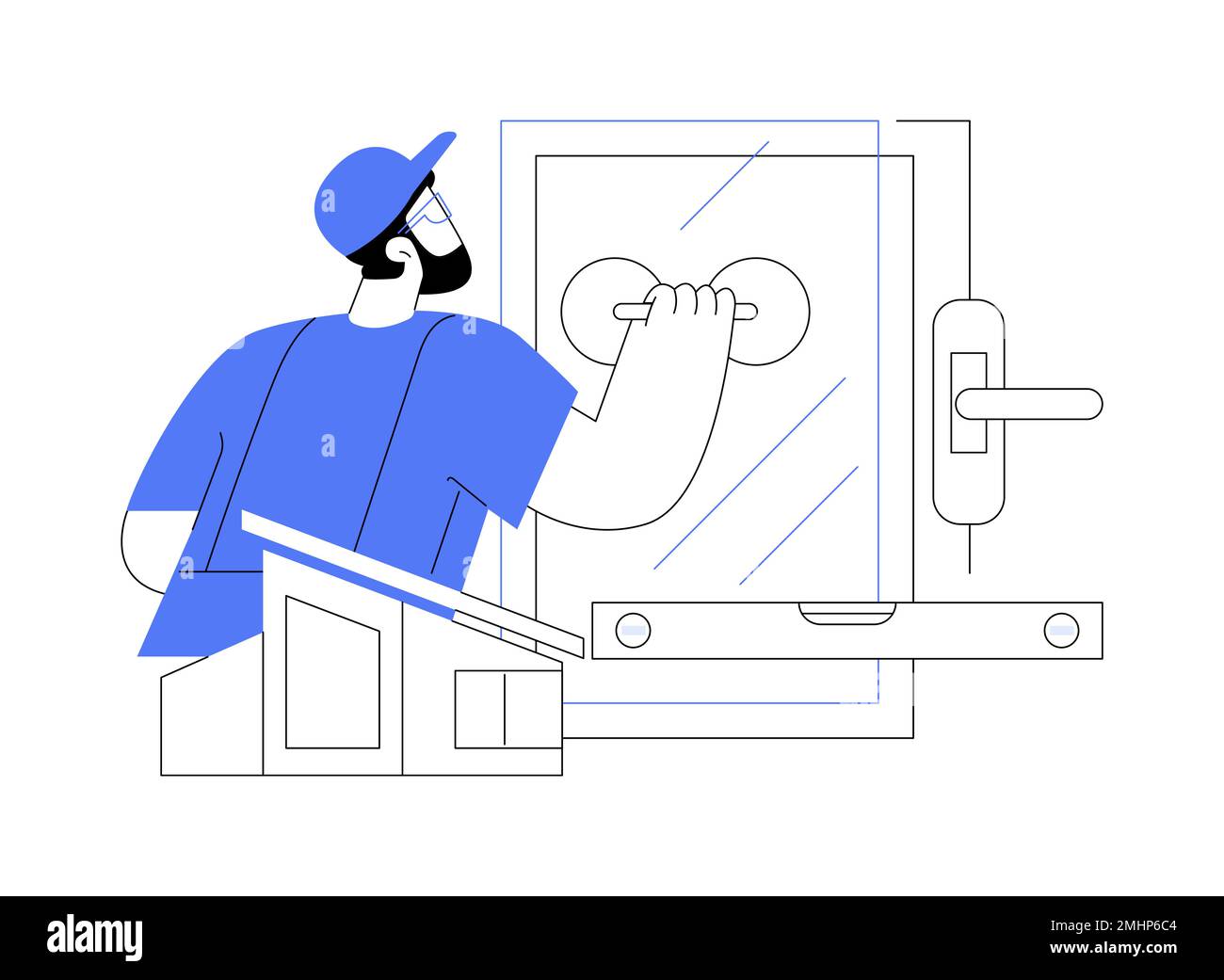 Windows and doors services abstract concept vector illustration Stock ...