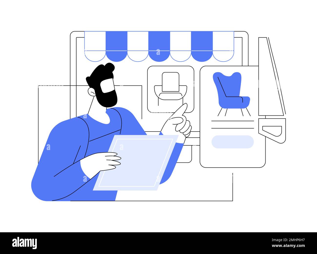 Custom furniture abstract concept vector illustration Stock Vector ...