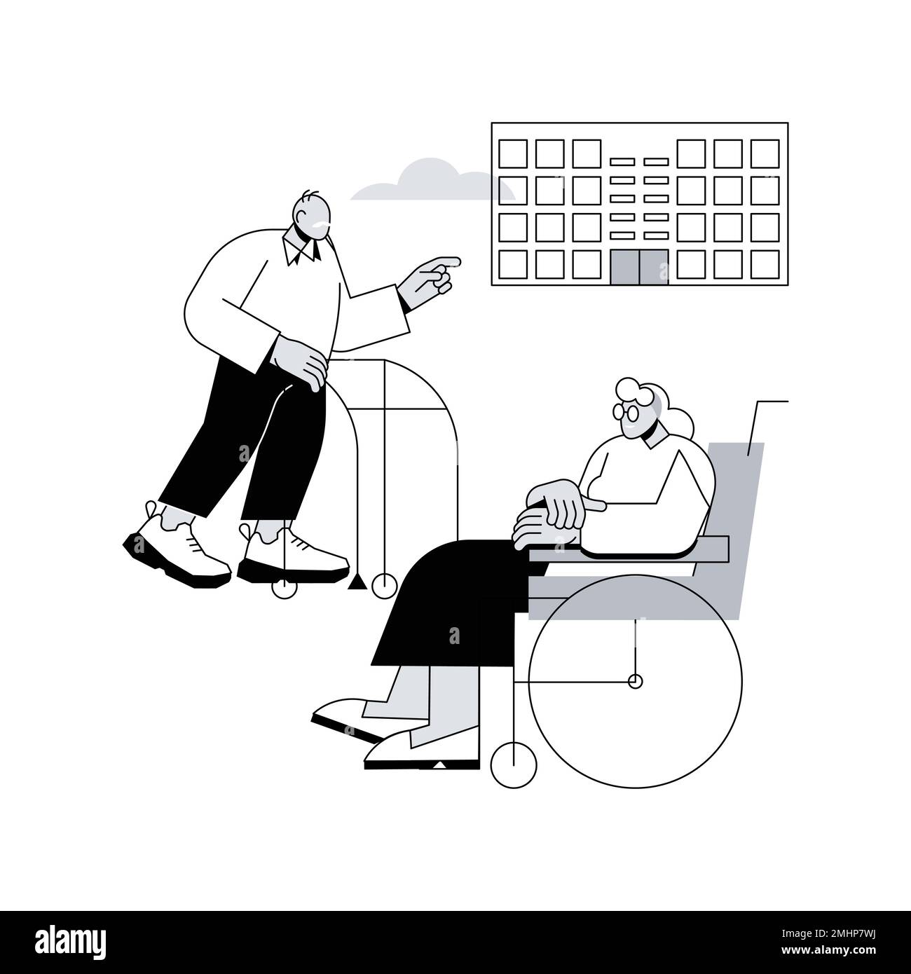 Communities for older people abstract concept vector illustration. Senior housing, retirement ...