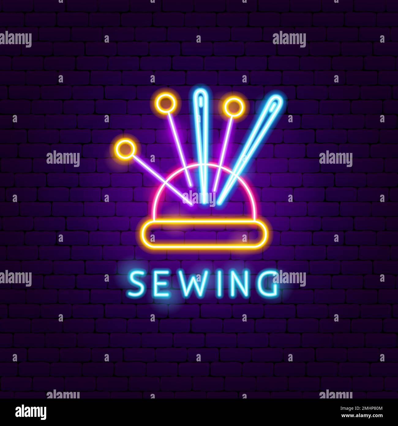 Sewing thread and needle Stock Vector Images - Alamy