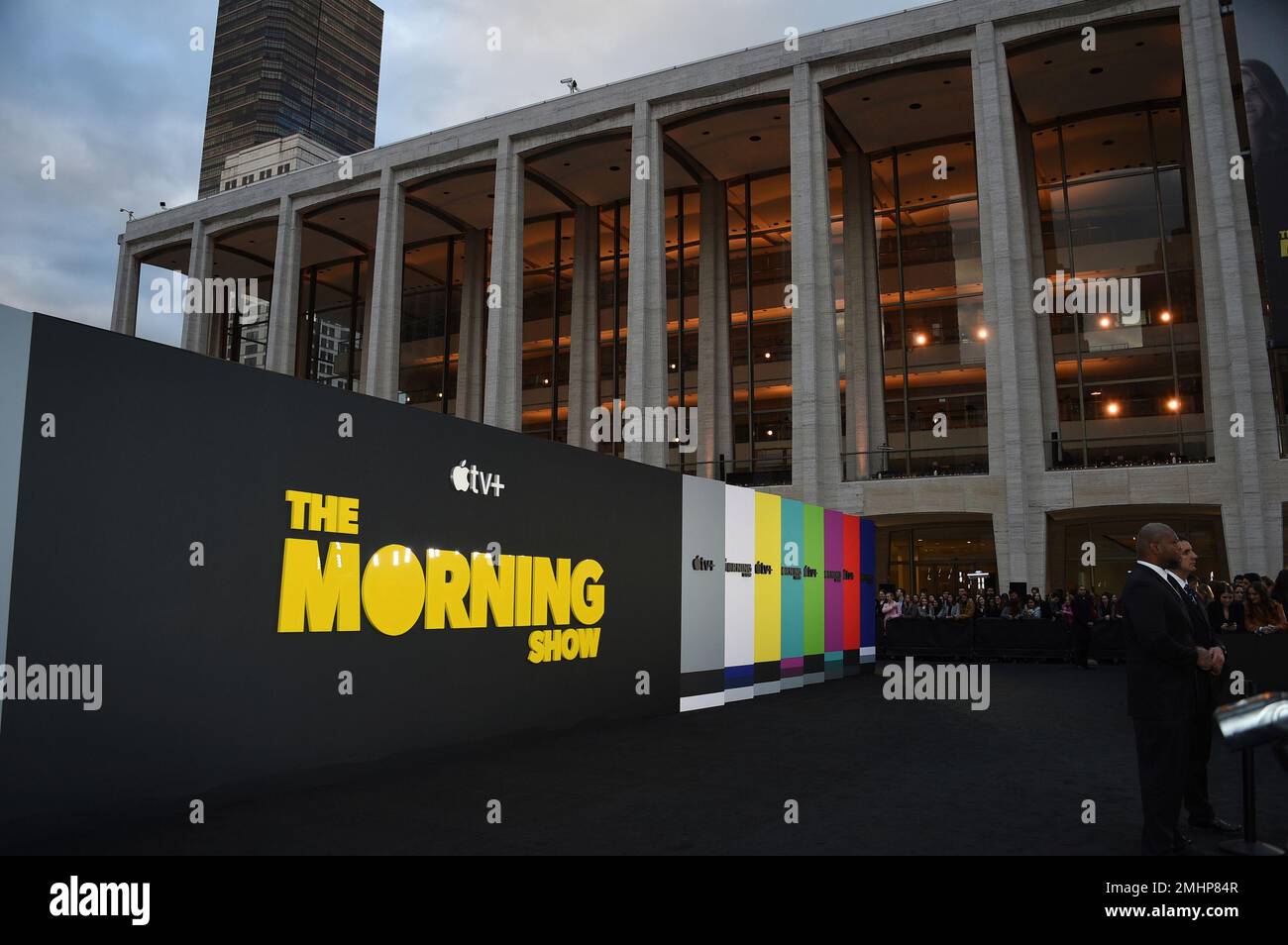 A view of the red carpet at the world premiere of Apple's "The Morning ...