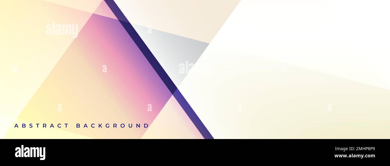 Pastel yellow and cream colored modern abstract wide banner with ...