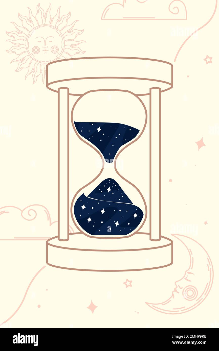 hourglass esoteric style Stock Vector Image & Art - Alamy
