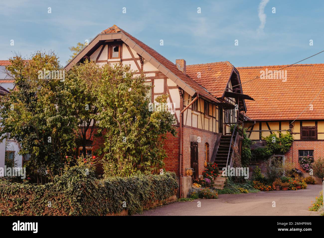 Traditional Small House With Beautiful Outdoor Decor Facade In Germany ...