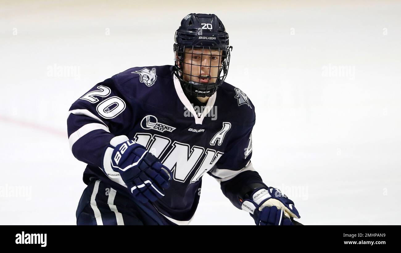 New Hampshire's Patrick Grasso during an NCAA hockey game against ...