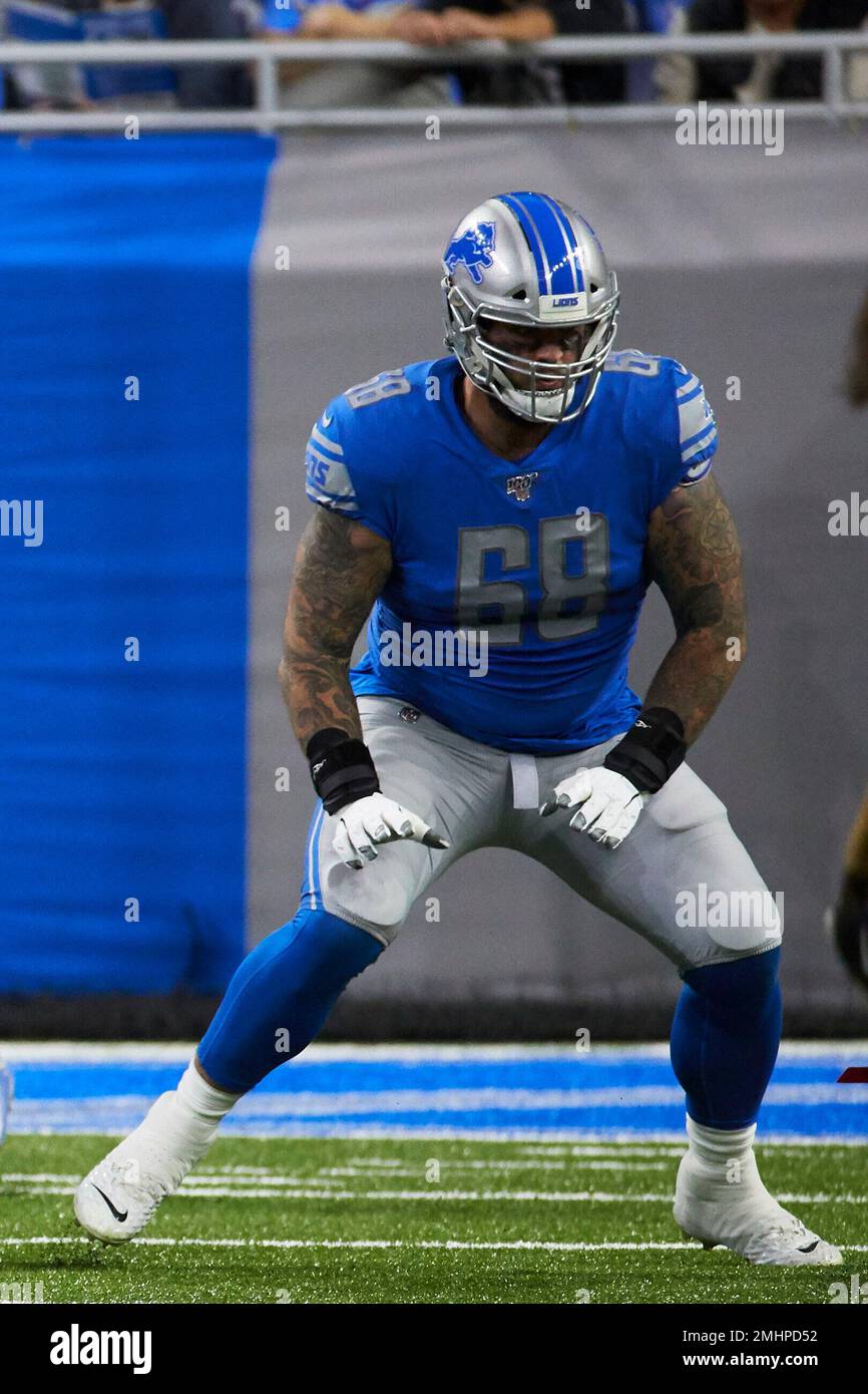 Detroit Lions offensive tackle Taylor Decker (68) in action against the ...