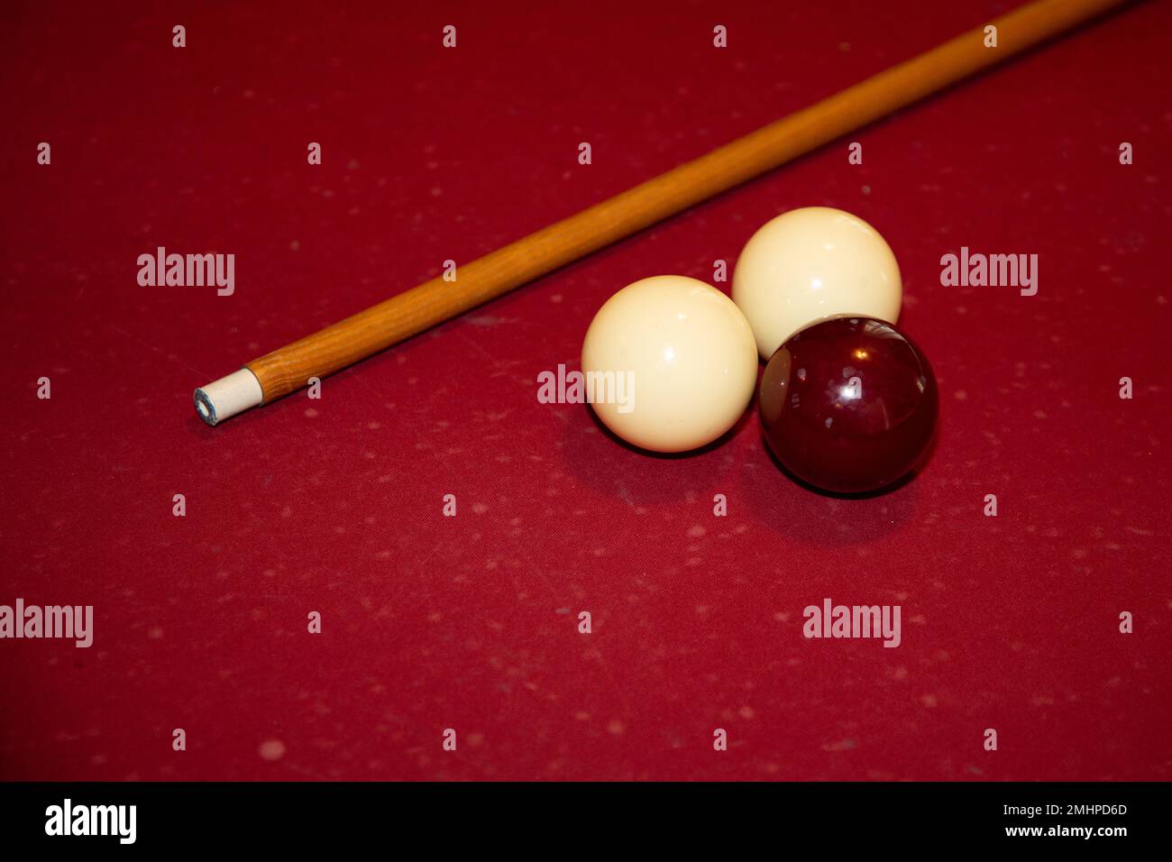 pool billiards french white and red on the burgundy slate board ...