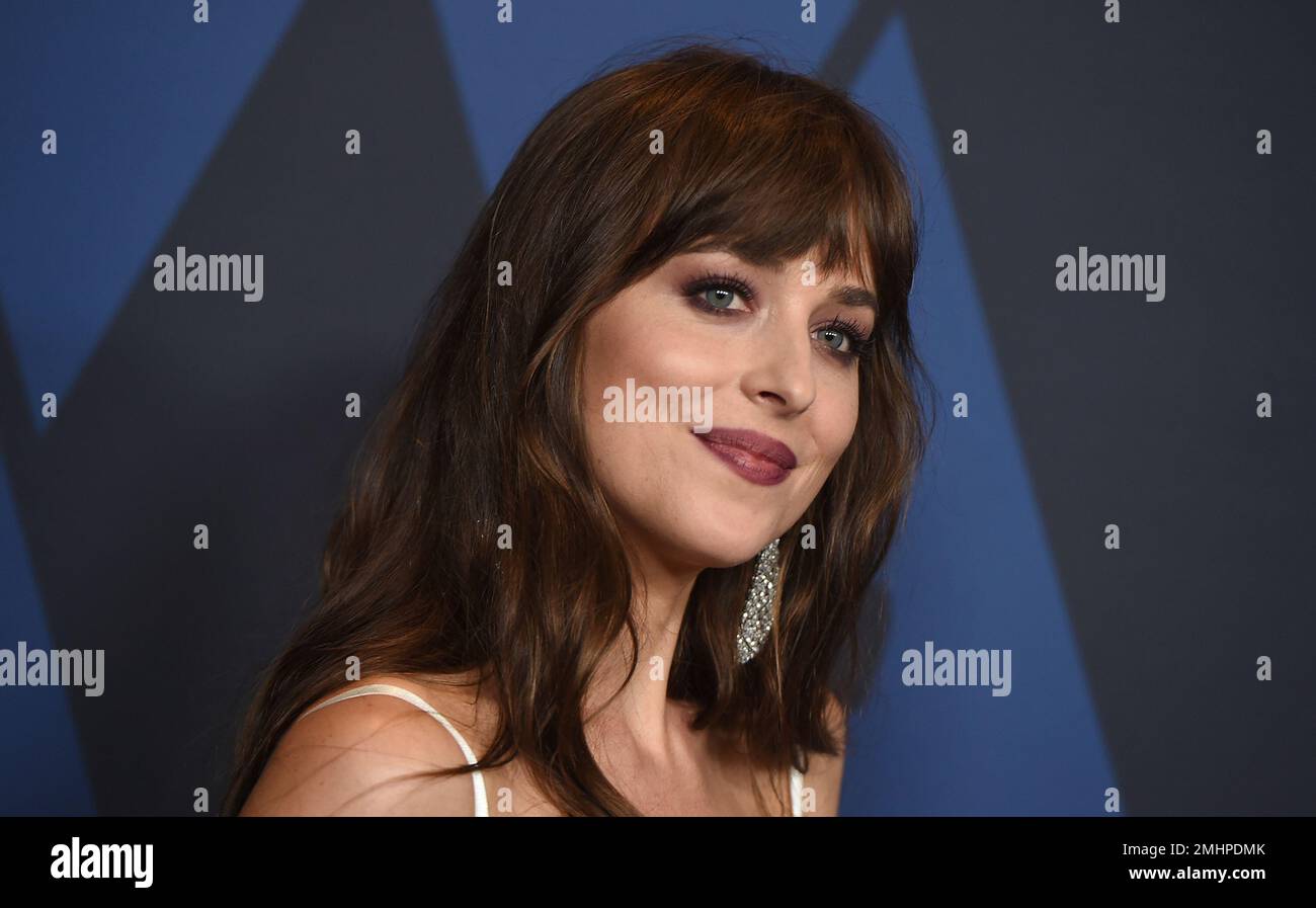 Dakota Johnson arrives at the Governors Awards on Sunday, Oct. 27, 2019 ...