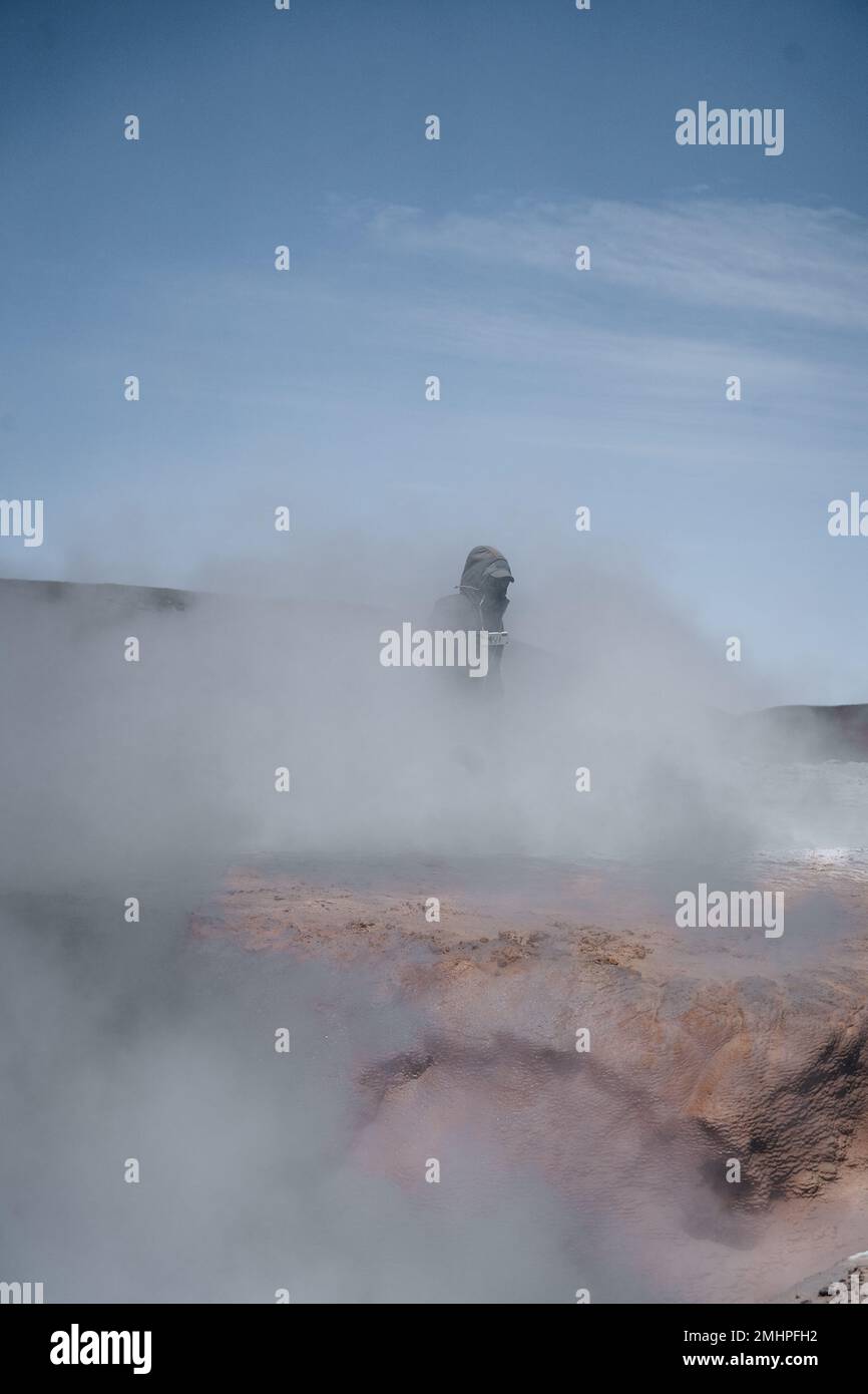 Beautiful view geysers of Bolivia South America Salt Flat Uyuni Stock ...