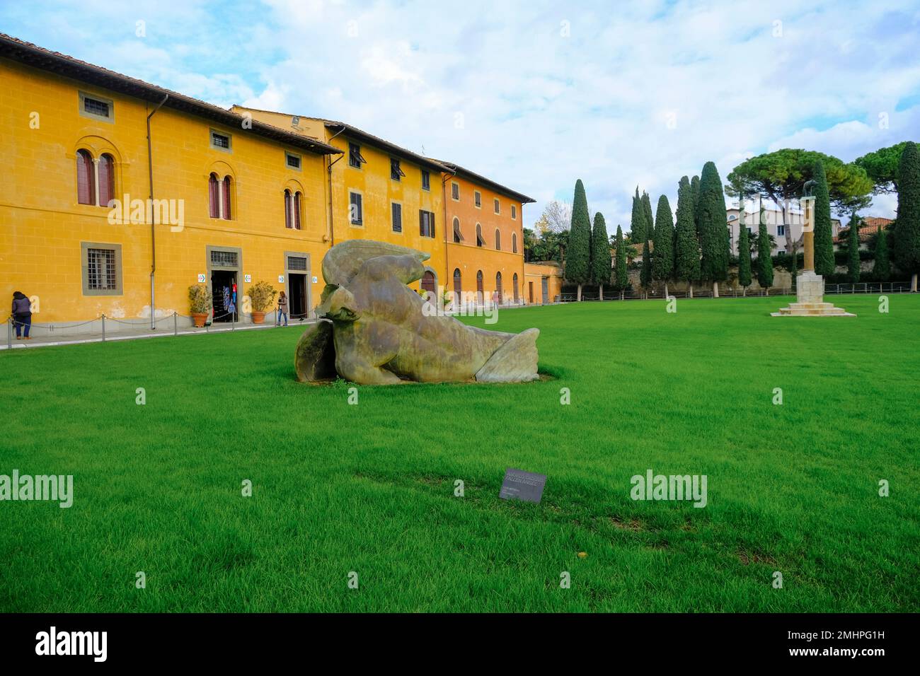 december 2022 Pisa, Italy: Statue of the fallen angel by Igor Mitoraj ...