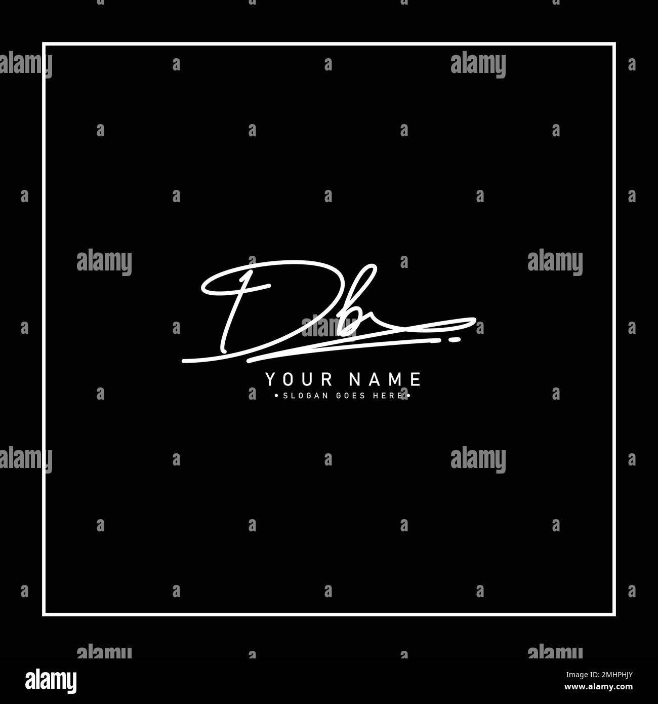 DB Simple Signature Logo - Handwritten Vector Template for D and B Logo Stock Vector Image & Art ...