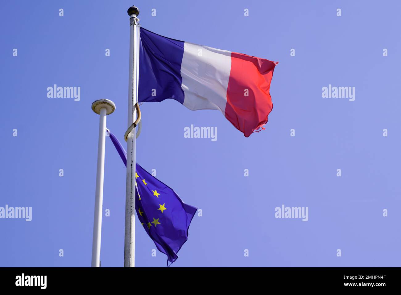 French tricolour on window hi-res stock photography and images - Alamy