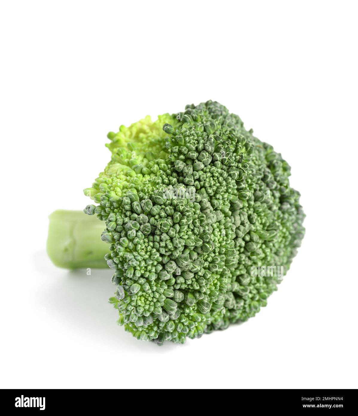 Fresh green raw broccoli on white background Stock Photo - Alamy