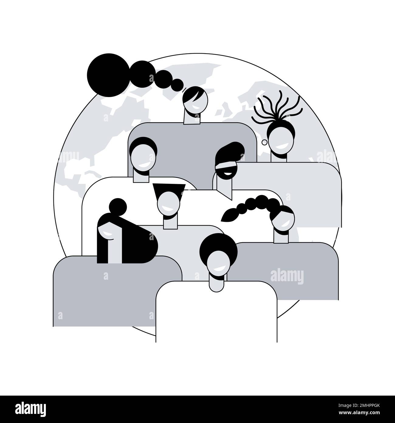 Race abstract concept vector illustration. Racial identity, human ...