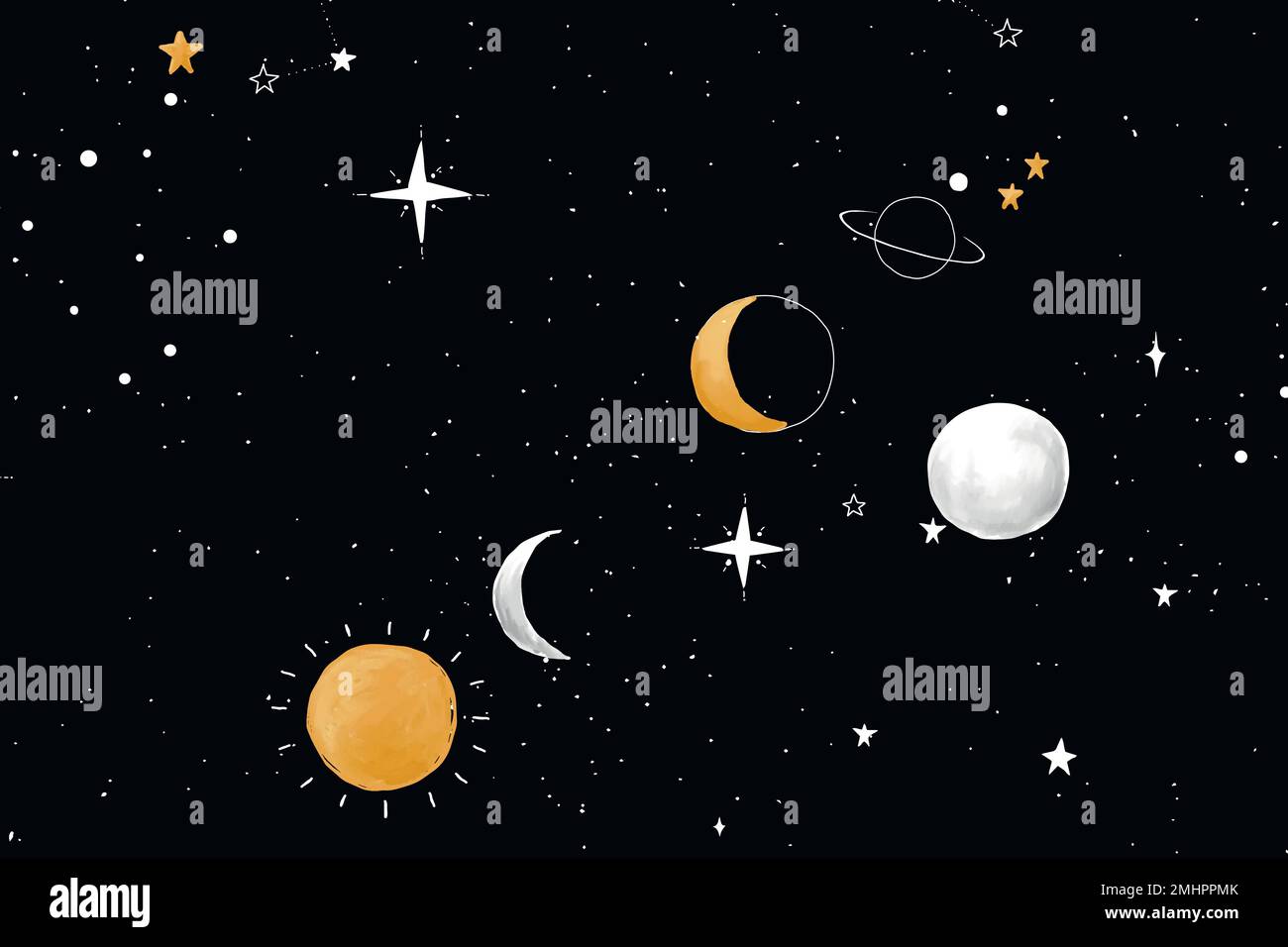 Galaxy background desktop wallpaper, space vector Stock Vector Image ...