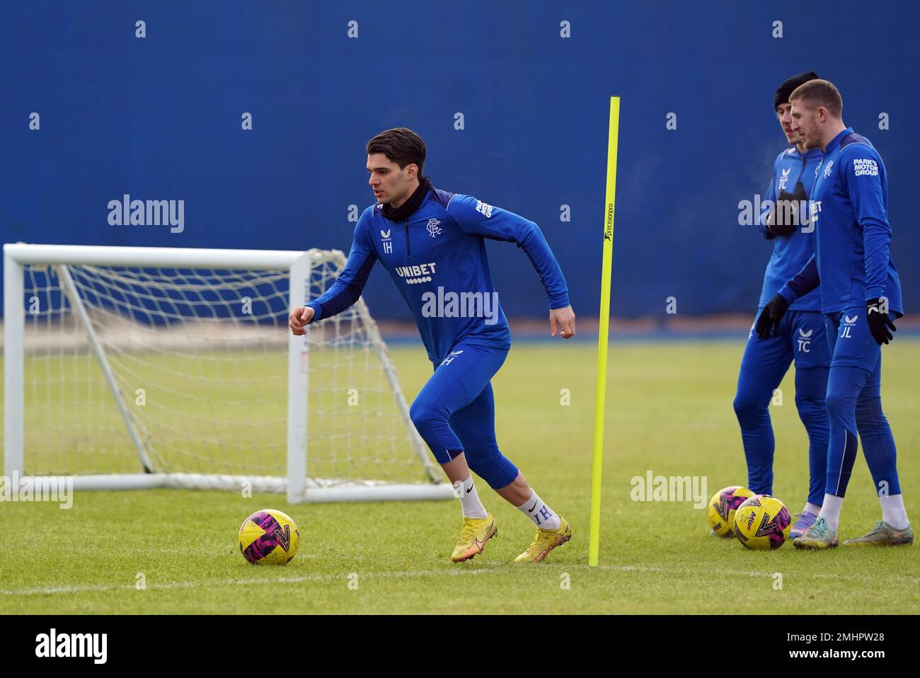 Rangers' Ianis Hagi during a training session at Rangers Training ...