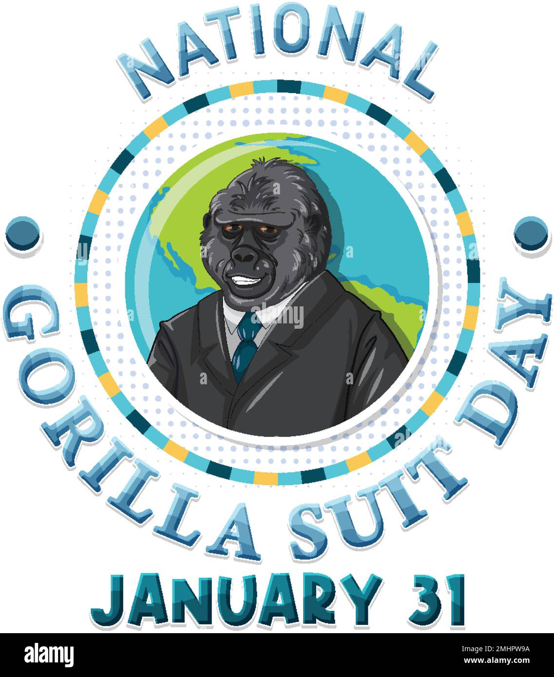 National Gorilla Suit Day Banner illustration Stock Vector Image & Art ...