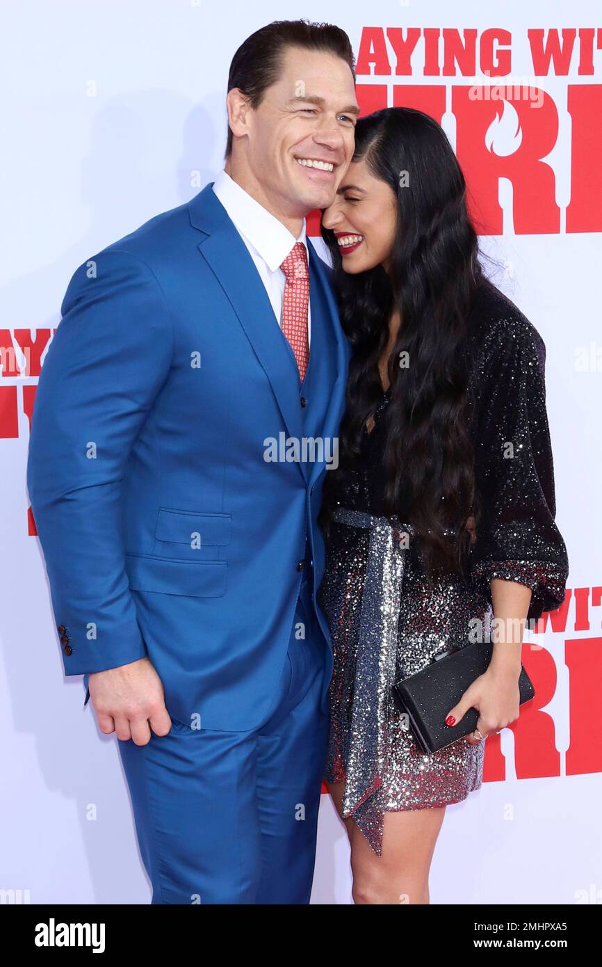 John Cena, left, and Shay Shariatzadeh attend the premiere of Paramount Pictures' "Playing With ...