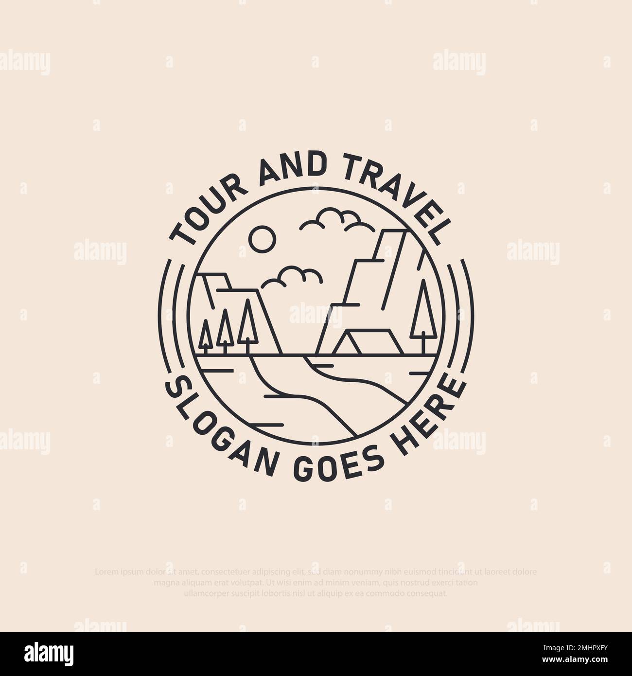 Outdoor Tour and travel logo vector illustration, best for travel ...