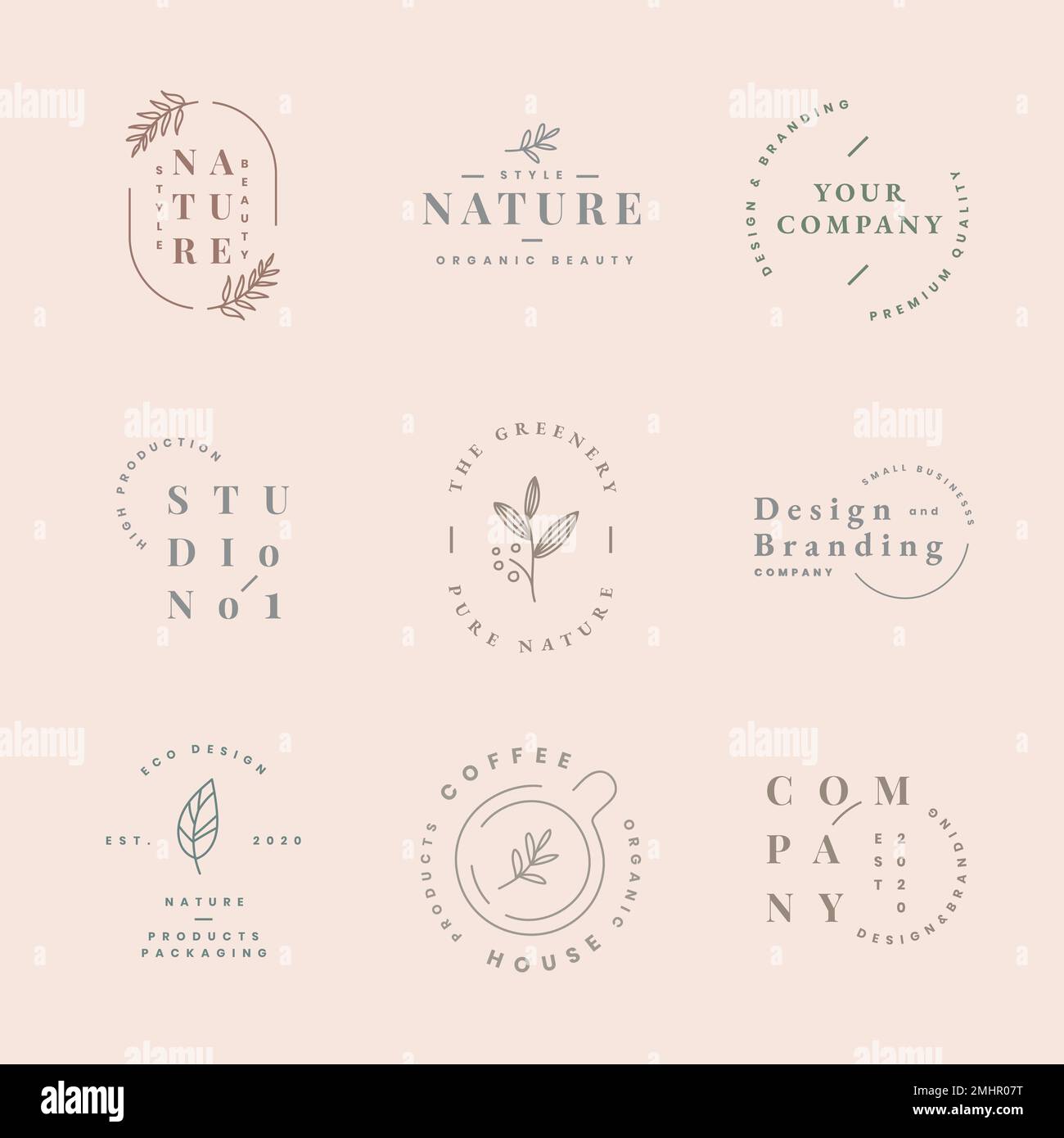 Aesthetic fashion logo, business template for branding design vector ...
