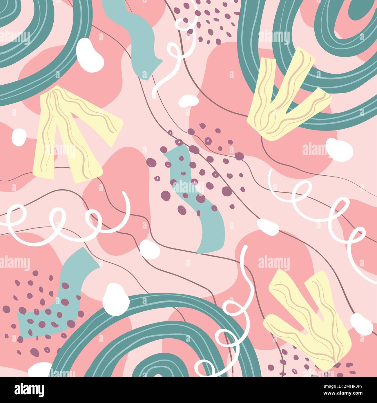 Neutral color background with leaves sketches Vector illustration Stock ...