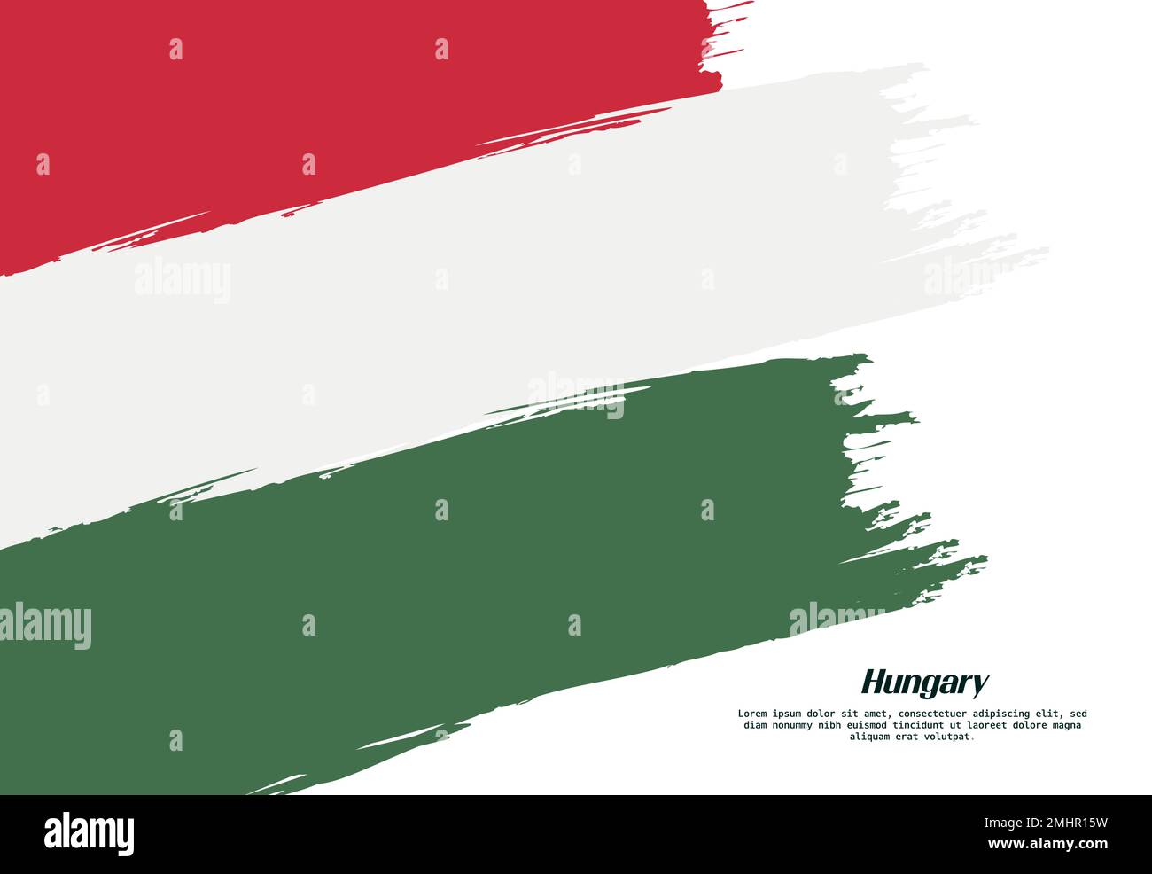 Hungary flag brush concept. Flag of Hungary grunge style banner ...