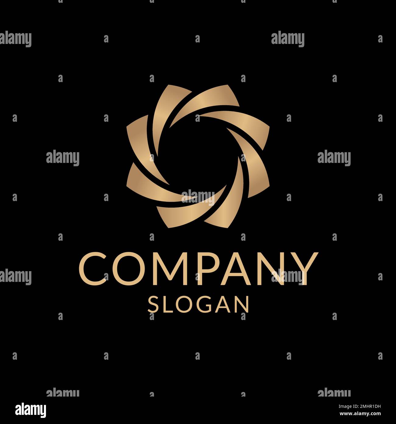 Gold business logo aesthetic template, professional branding design ...