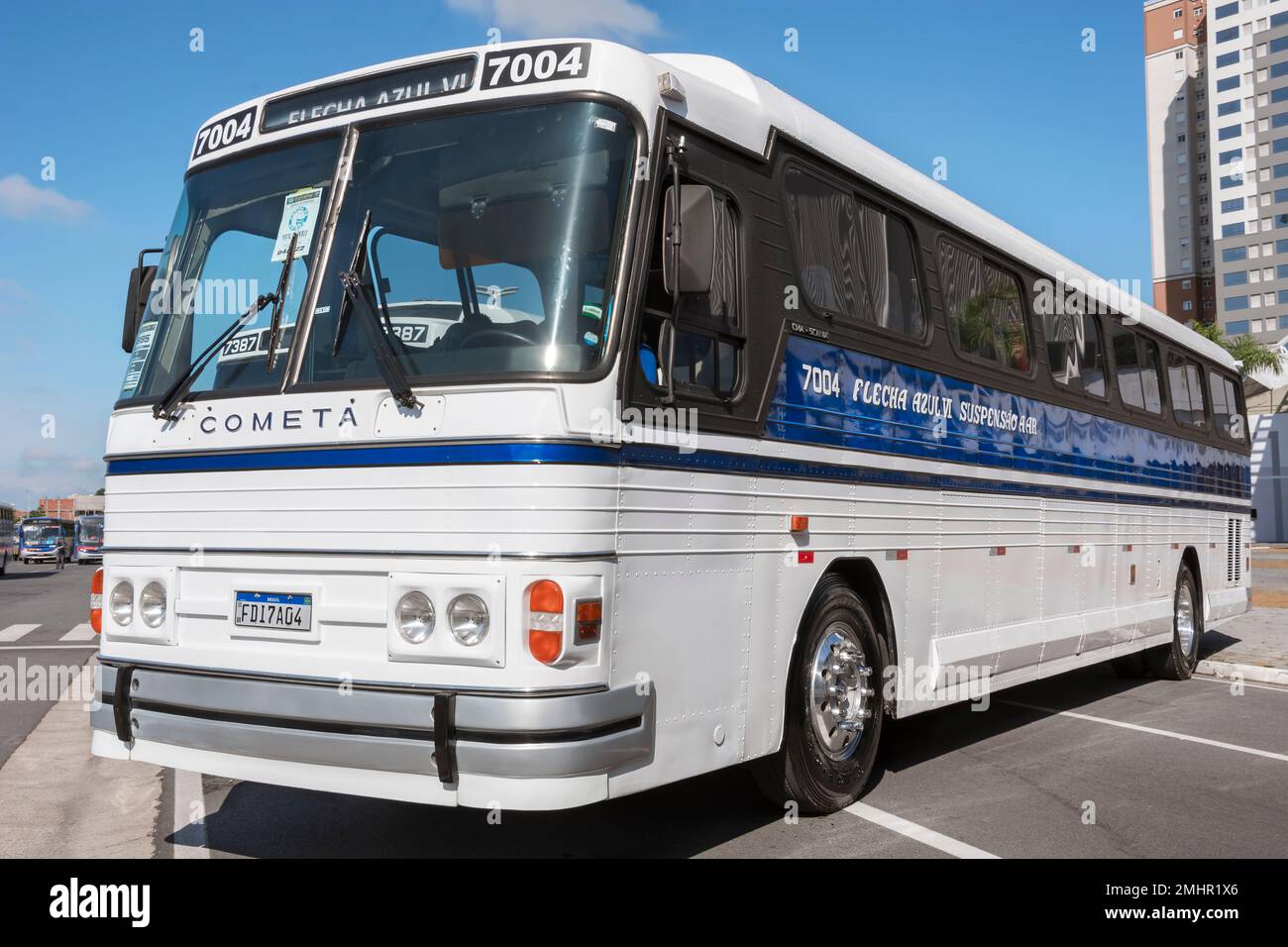 Bus vehicle CMA Flecha Azul IV Scania K113CL 1995 on display at Bus ...